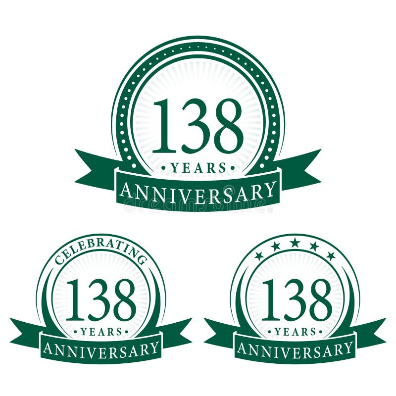 138 Years Anniversary Celebration Logotype. 138th Anniversary Logo ...