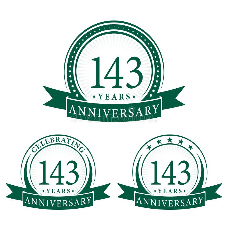 143 Years Anniversary Celebration Logotype. 143rd Anniversary Logo ...