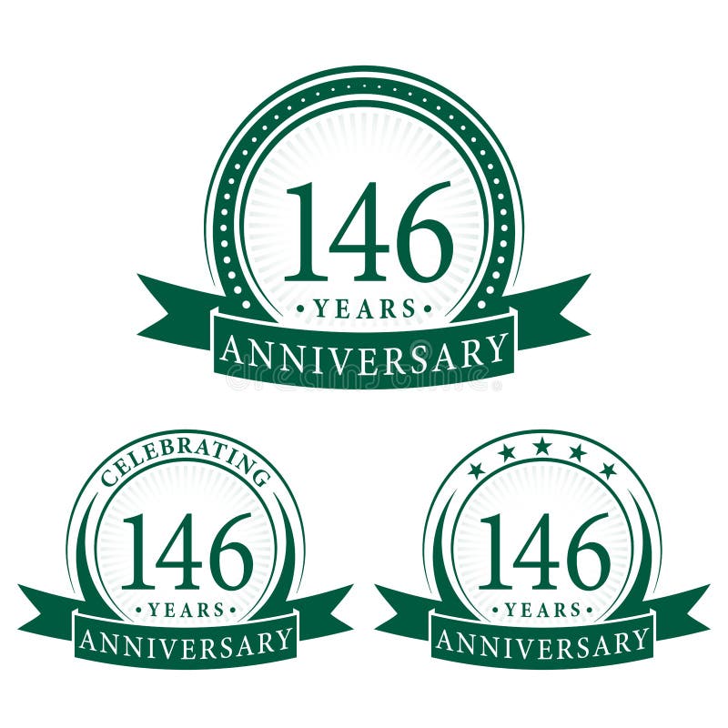 146 Years Anniversary Celebration Logotype. 146th Anniversary Logo ...