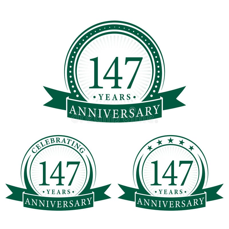 147 Years Anniversary Celebration Logotype. 147th Anniversary Logo ...
