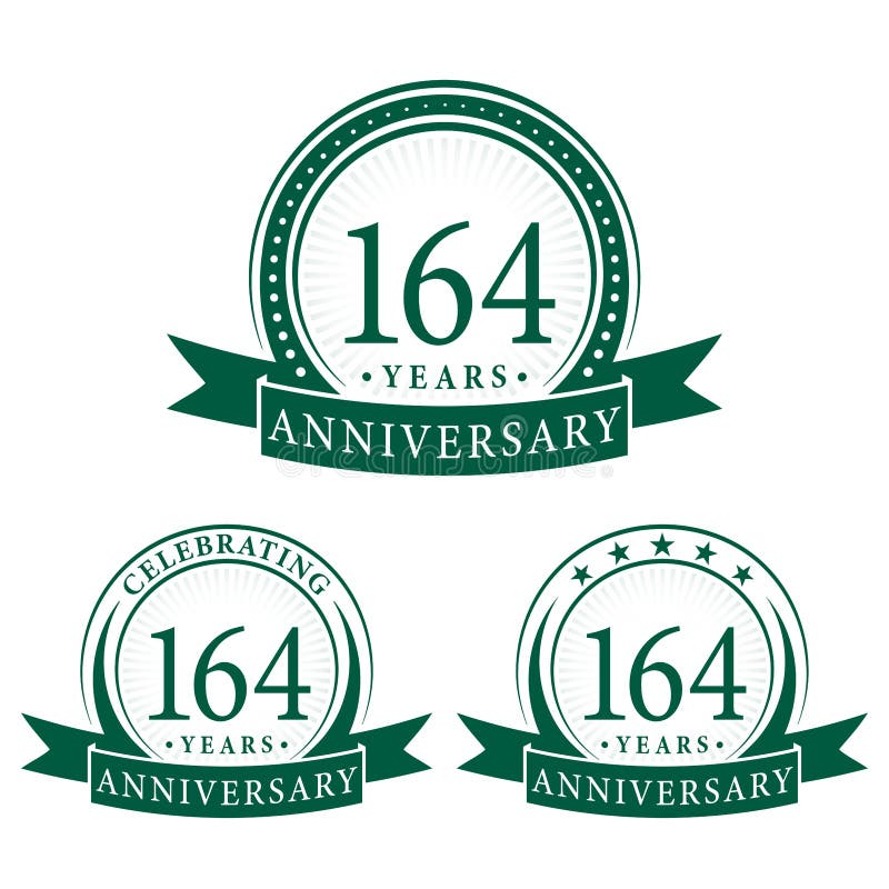 164 Years Anniversary Celebration Logotype. 164th Anniversary Logo ...