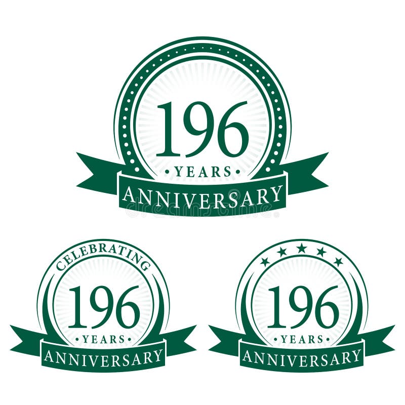 196 Years Anniversary Celebration Logotype. 196th Anniversary Logo ...