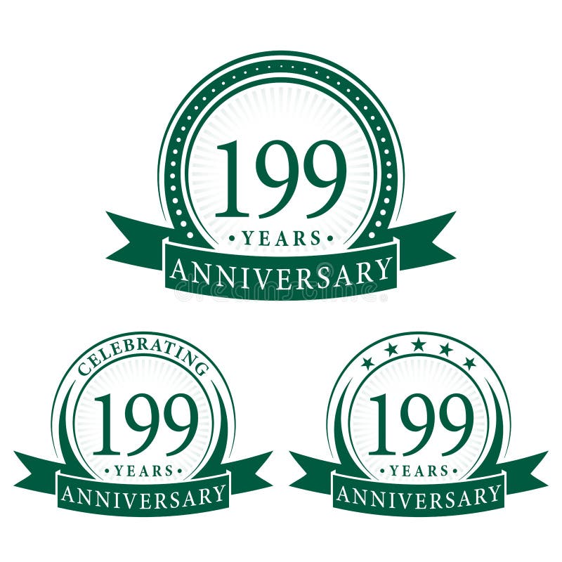 199 Years Anniversary Celebration Logotype. 199th Anniversary Logo ...