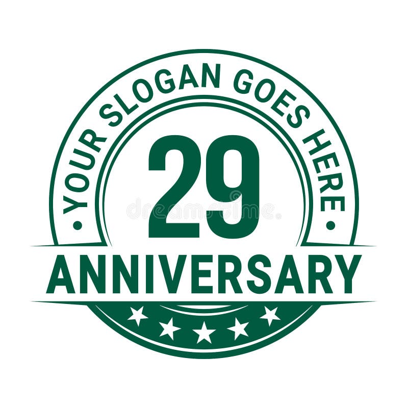 29 Years Anniversary. 29th Anniversary Logo Design Template. Vector and ...