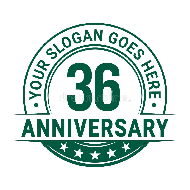 36 Years Anniversary. 36th Anniversary Logo Design Template. Vector and ...