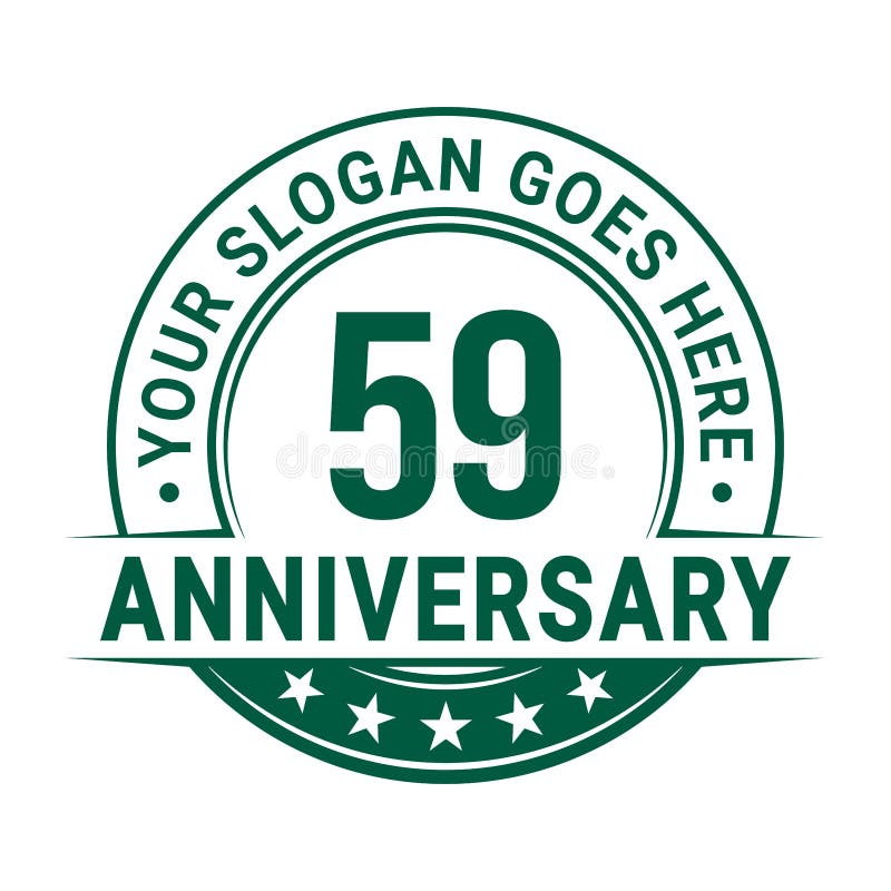 59 Years Anniversary. 59th Anniversary Logo Design Template. Vector and ...