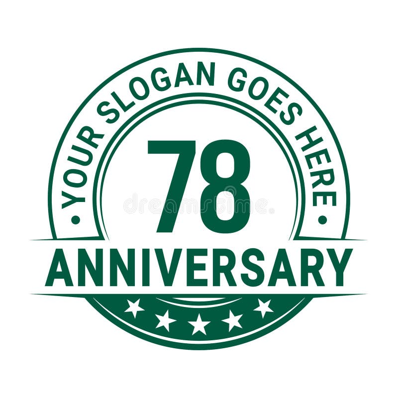 78 Years Anniversary. 78th Anniversary Logo Design Template. Vector and ...
