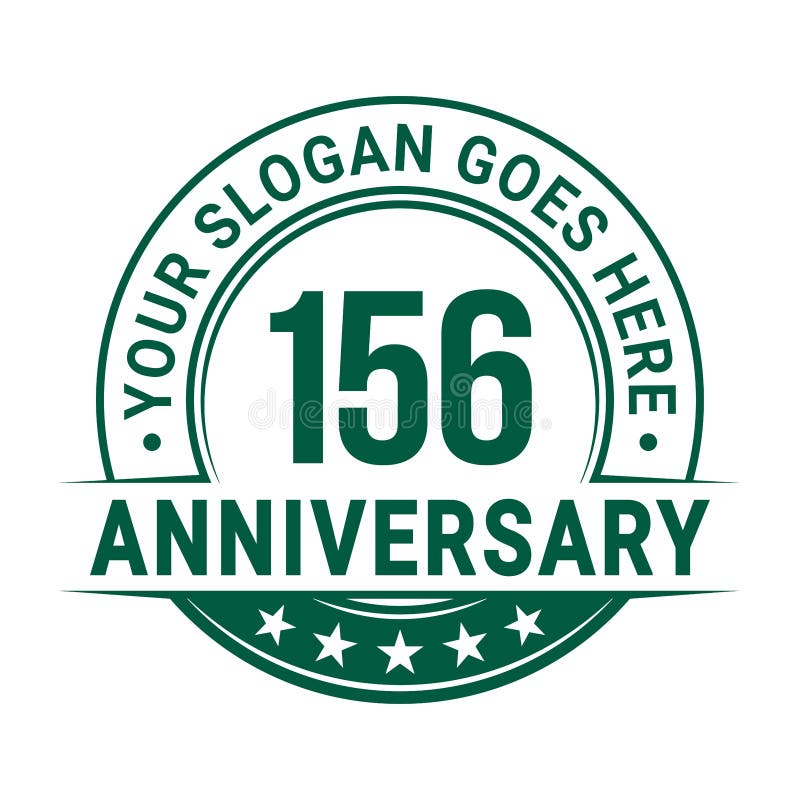 156 Years Anniversary. 156th Anniversary Logo Design Template. Vector ...