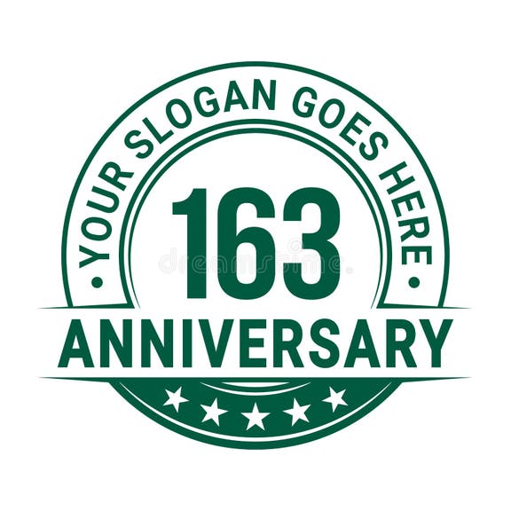 163 Years Anniversary. 163rd Anniversary Logo Design Template. Vector ...