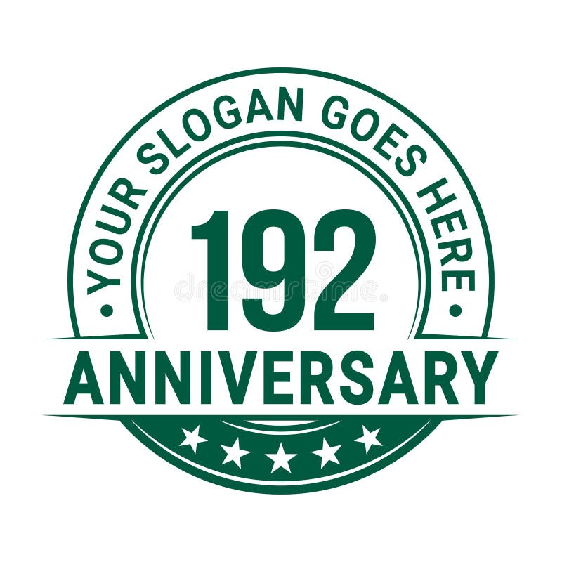 192 Years Anniversary. 192nd Anniversary Logo Design Template. Vector ...