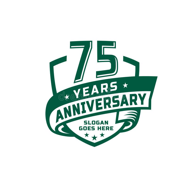 75 Years Anniversary Celebration Design Template. 75th Anniversary Logo ...