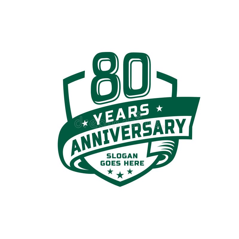80 Years Anniversary Celebration Design Template. 80th Anniversary Logo ...