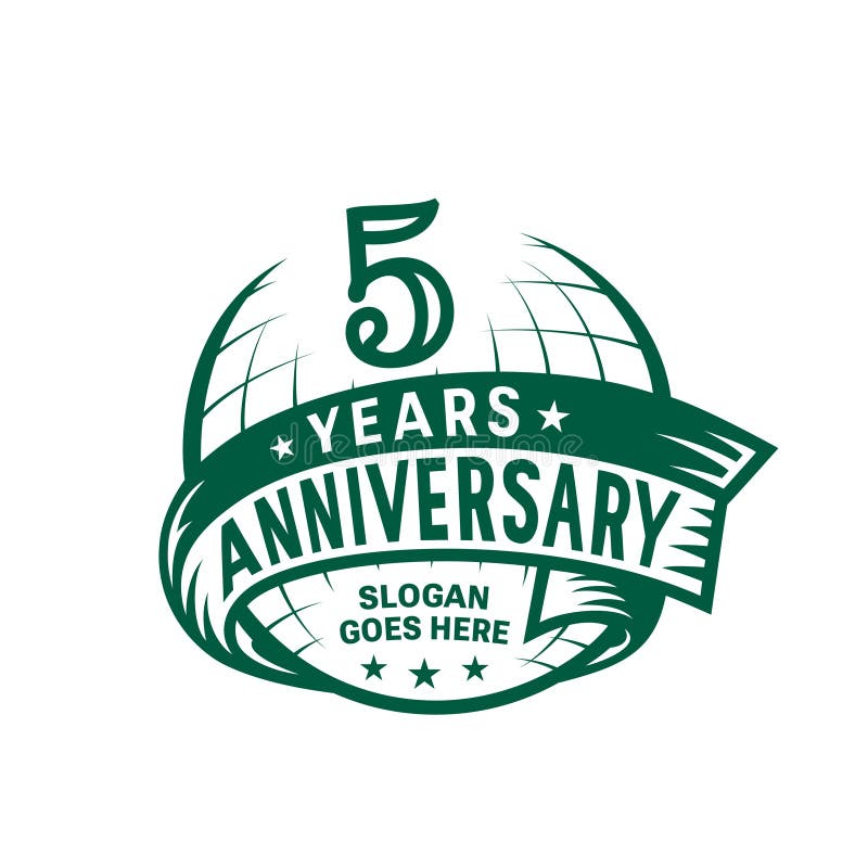 5 Years Anniversary Design Template. Anniversary Vector and ...