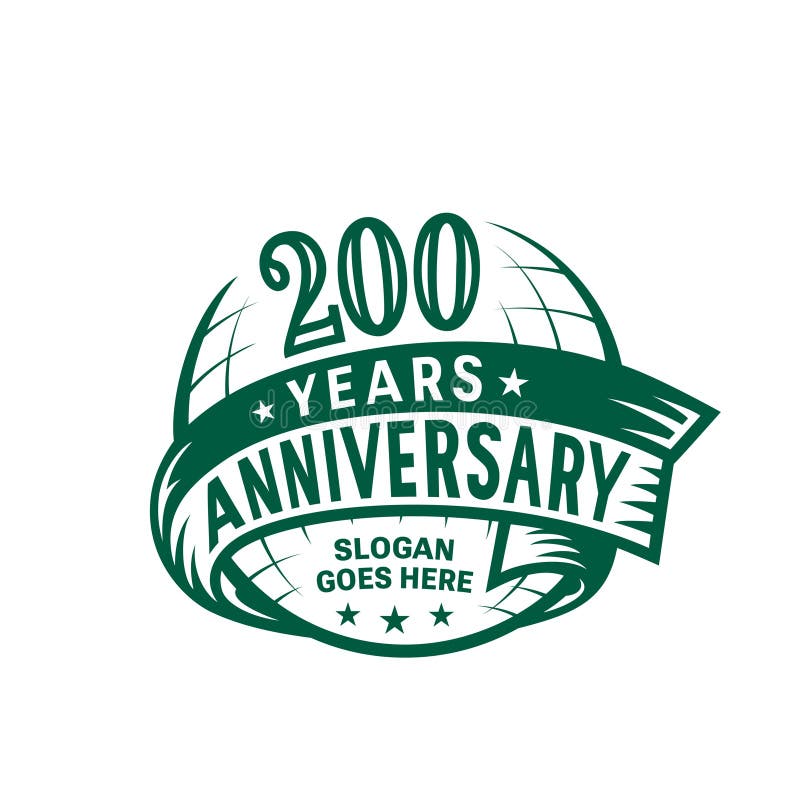 200 Years Anniversary Design Template. Anniversary Vector and ...