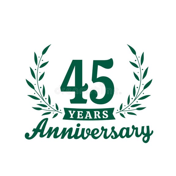 45 Years Anniversary Celebration Logotype. 45th Anniversary Logo ...