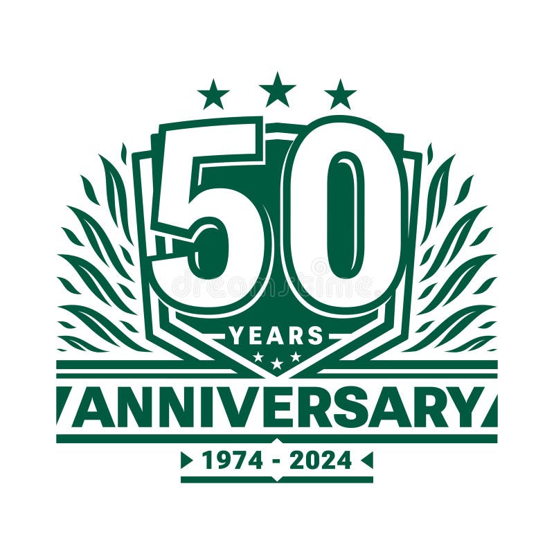 50 Years Anniversary Celebration Shield Design Template. 50th ...