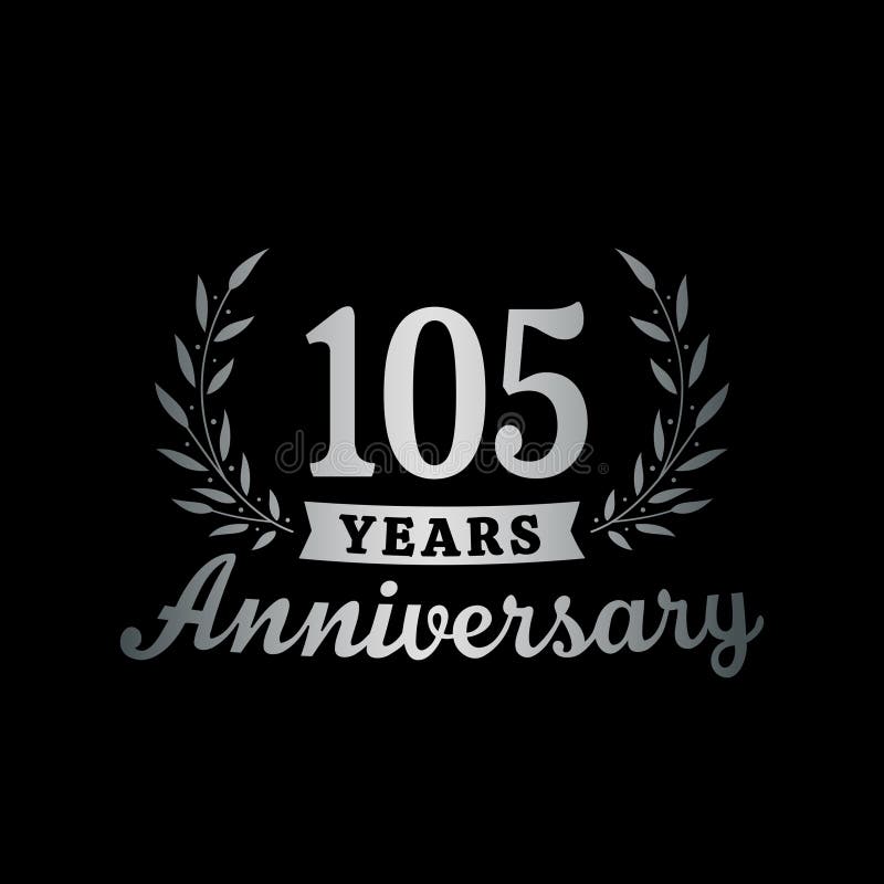 105 Years Anniversary Celebration Logotype. 105th Anniversary Logo ...
