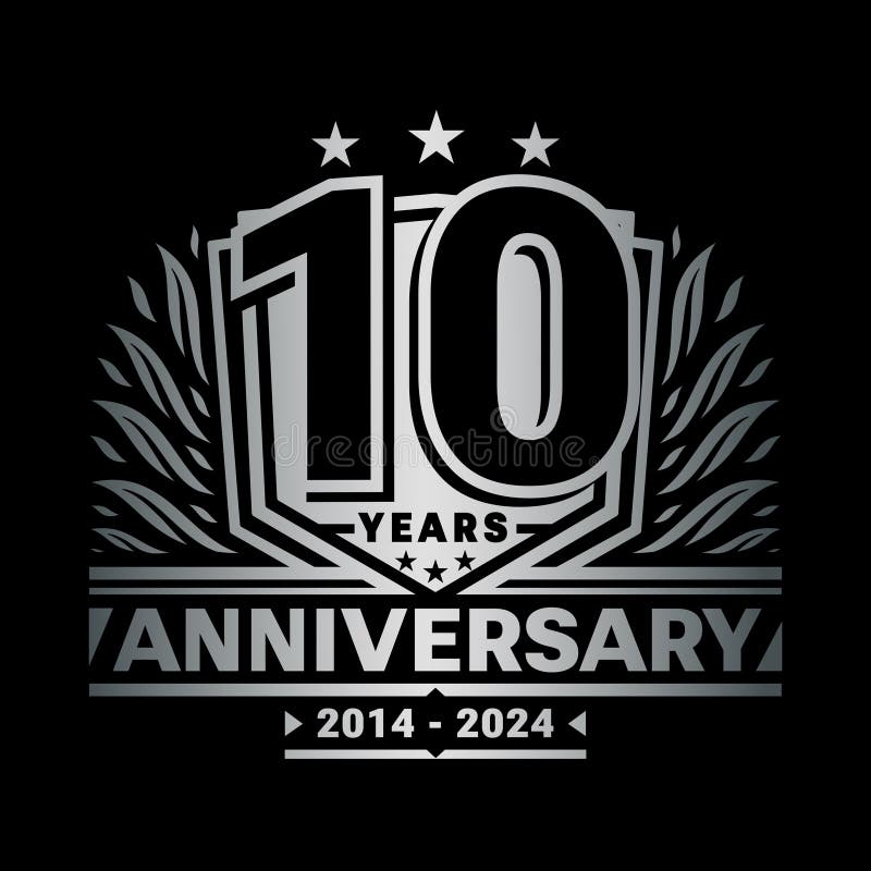10 Years Anniversary Celebration Shield Design Template. 10th ...