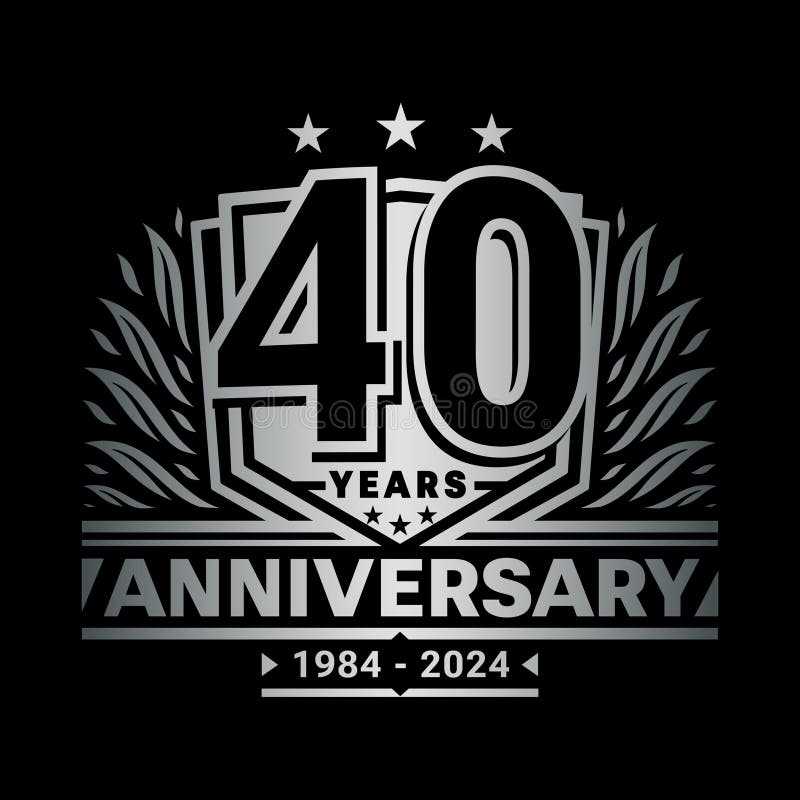 40 Years Anniversary Celebration Shield Design Template. 40th ...