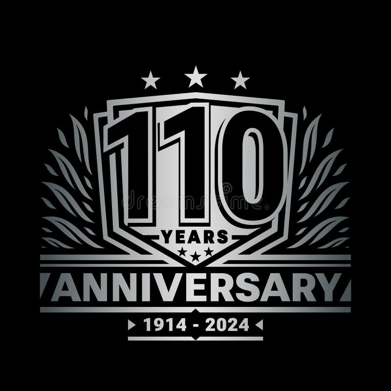 110 Years Anniversary Celebration Shield Design Template. 110th ...
