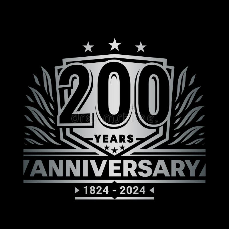 200 Years Anniversary Celebration Shield Design Template. 200th ...