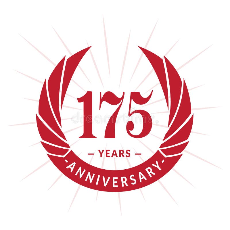 175 Years Anniversary Design Template. Elegant Anniversary Logo Design ...