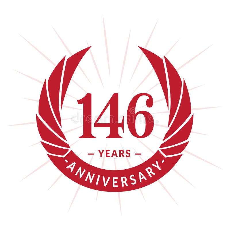 146 Years Anniversary Design Template. Elegant Anniversary Logo Design ...