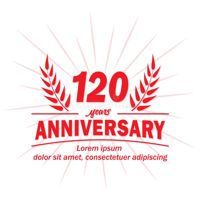 120 Th Anniversary Design Template. 120th Years Vector and Illustration ...