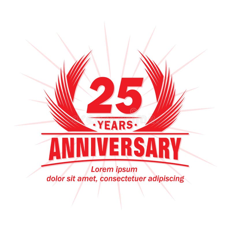 25 Years Anniversary. Elegant Anniversary Design. 25th Years Logo ...