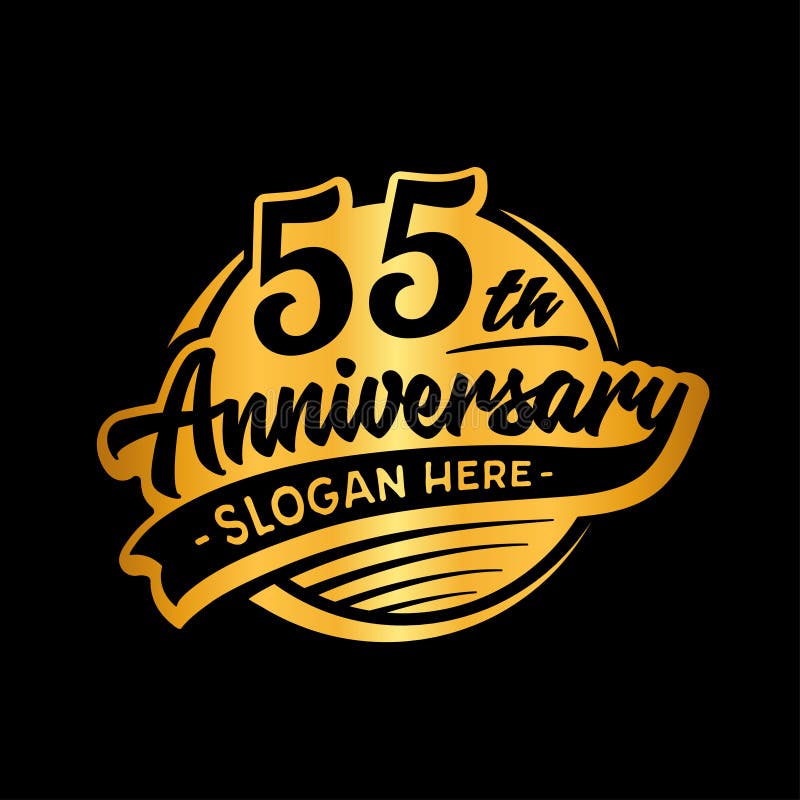 55 Years Anniversary Design Template. Vector and Illustration. 55th ...
