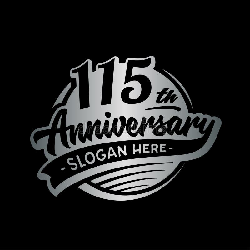 115 Years Anniversary Design Template. Vector and Illustration. 115th ...
