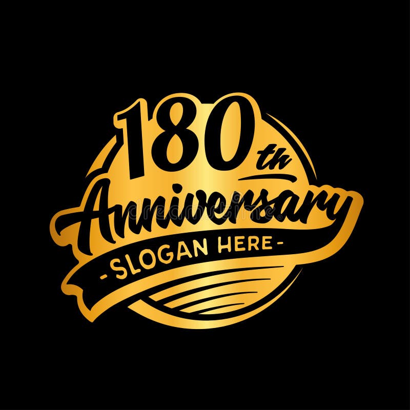 180 Years Anniversary Design Template. Vector and Illustration. 180th ...