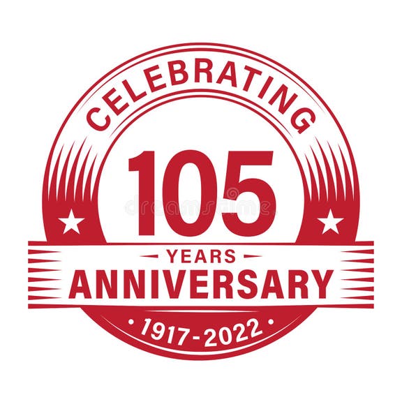 105 Years Anniversary Celebration Design Template. 105th Logo Vector ...