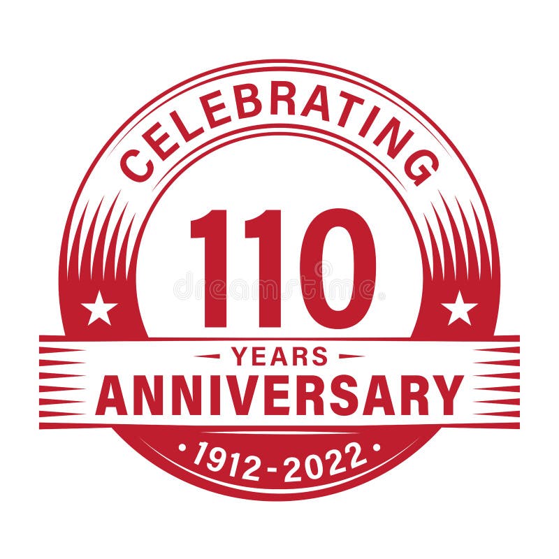 110 Years Anniversary Celebration Design Template. 110th Logo Vector ...