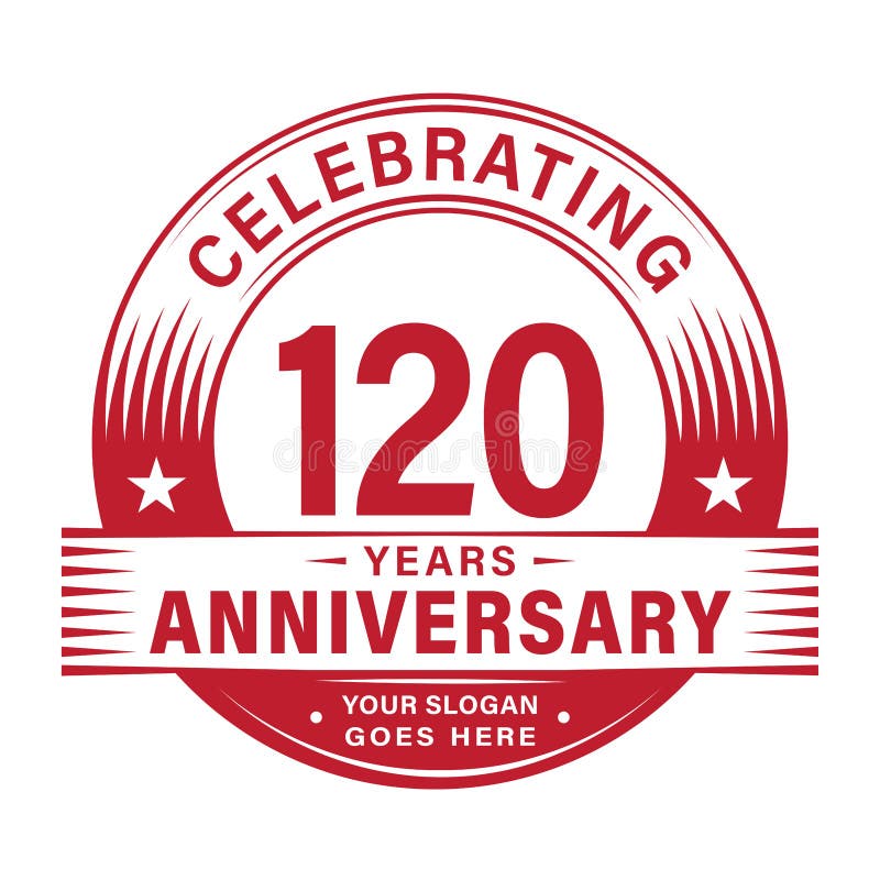 120 Years Anniversary Celebration Design Template. 120th Logo Vector ...
