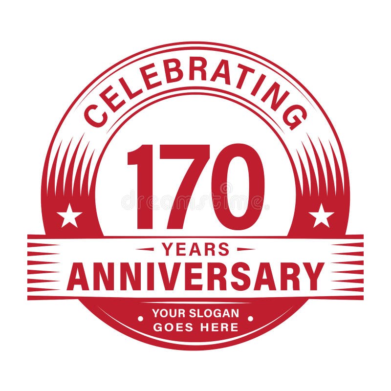170 Years Anniversary Celebration Design Template. 170th Logo Vector ...