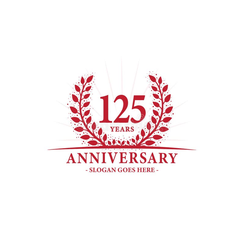 125 Years Anniversary. Anniversary Logo Design. Vector and Illustration ...