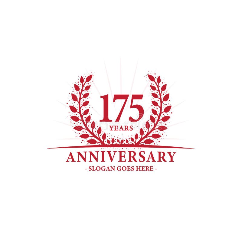 175 Years Anniversary. Anniversary Logo Design. Vector and Illustration ...