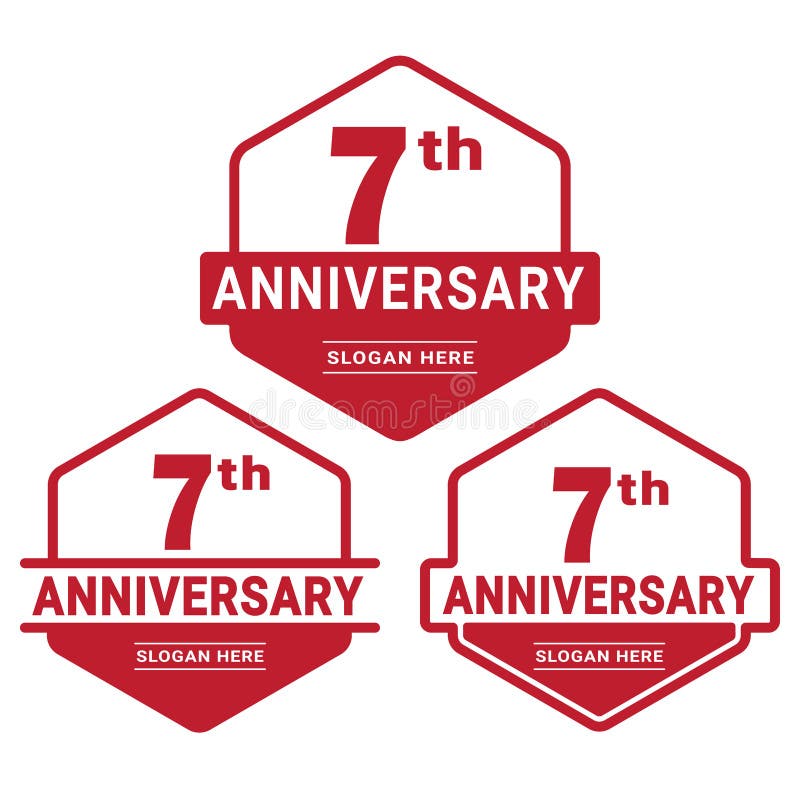 7 Years Anniversary Celebration Logotype. 7th Anniversary Logo ...