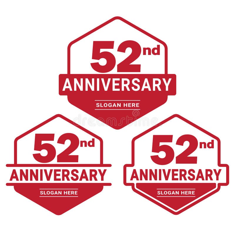 52 Years Anniversary Celebration Logotype. 52nd Anniversary Logo ...