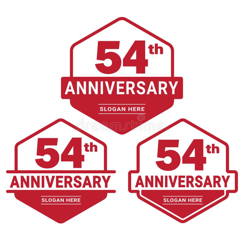 54 Years Anniversary Celebration Logotype. 54th Anniversary Logo ...