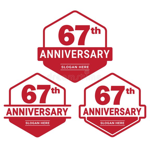 67 Years Anniversary Celebration Logotype. 67th Anniversary Logo ...