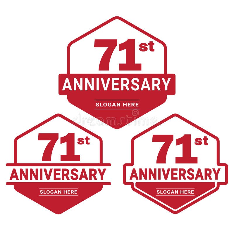71 Years Anniversary Celebration Logotype. 71st Anniversary Logo ...