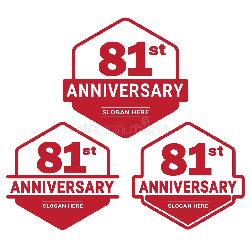 81 Years Anniversary Celebration Logotype. 81st Anniversary Logo ...
