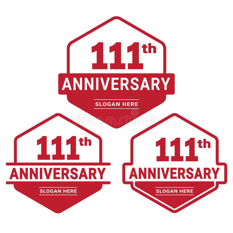 111 Years Anniversary Celebration Logotype. 111th Anniversary Logo ...