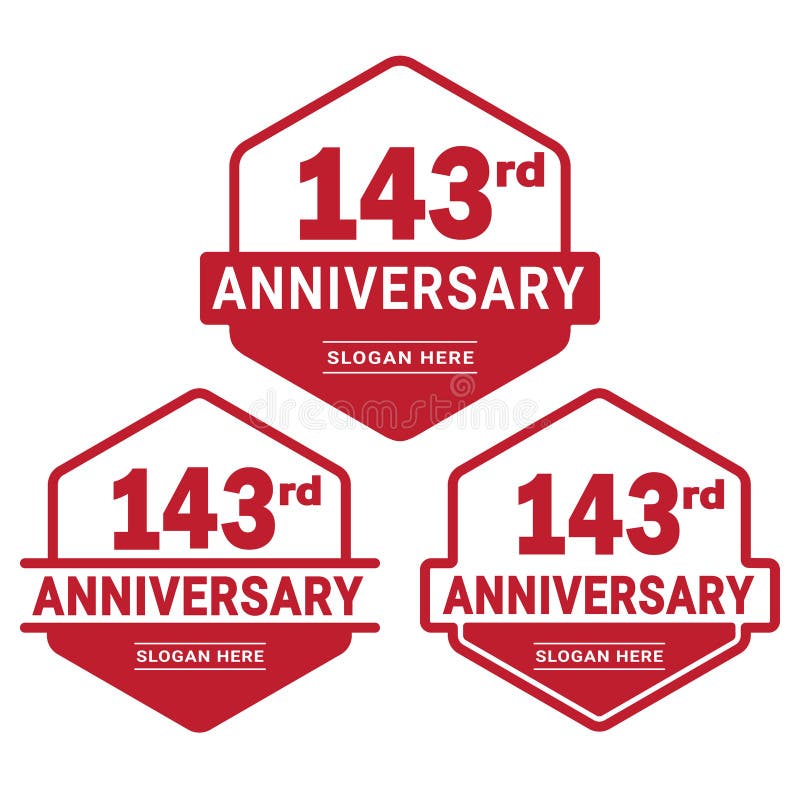 143 Years Anniversary Celebration Logotype. 143rd Anniversary Logo ...
