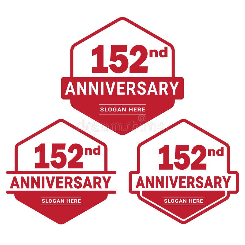 152 Years Anniversary Celebration Logotype. 152nd Anniversary Logo ...