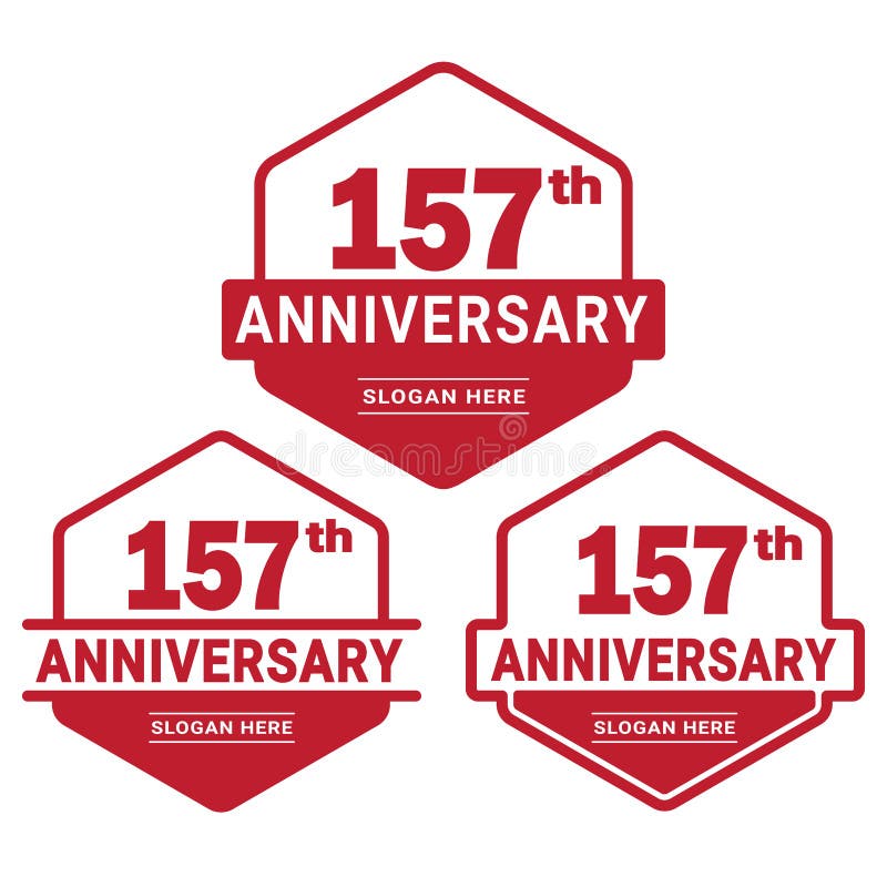 157 Years Anniversary Celebration Logotype. 157th Anniversary Logo ...