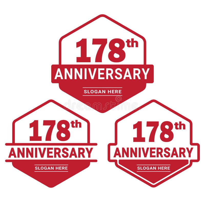 178 Years Anniversary Celebration Logotype. 178th Anniversary Logo ...