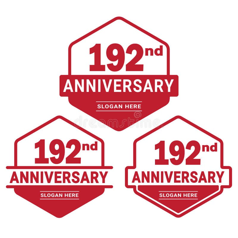 192 Years Anniversary Celebration Logotype. 192nd Anniversary Logo ...